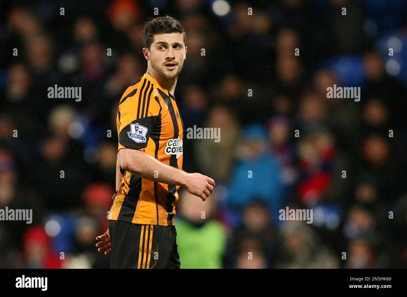 Hull's Shane Long looks back at play during their English Premier ...