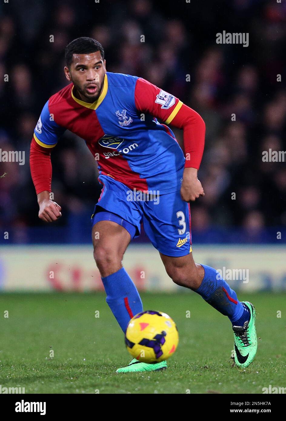 Crystal Palace's Adrian Mariappa dribbles the ball forward during their ...