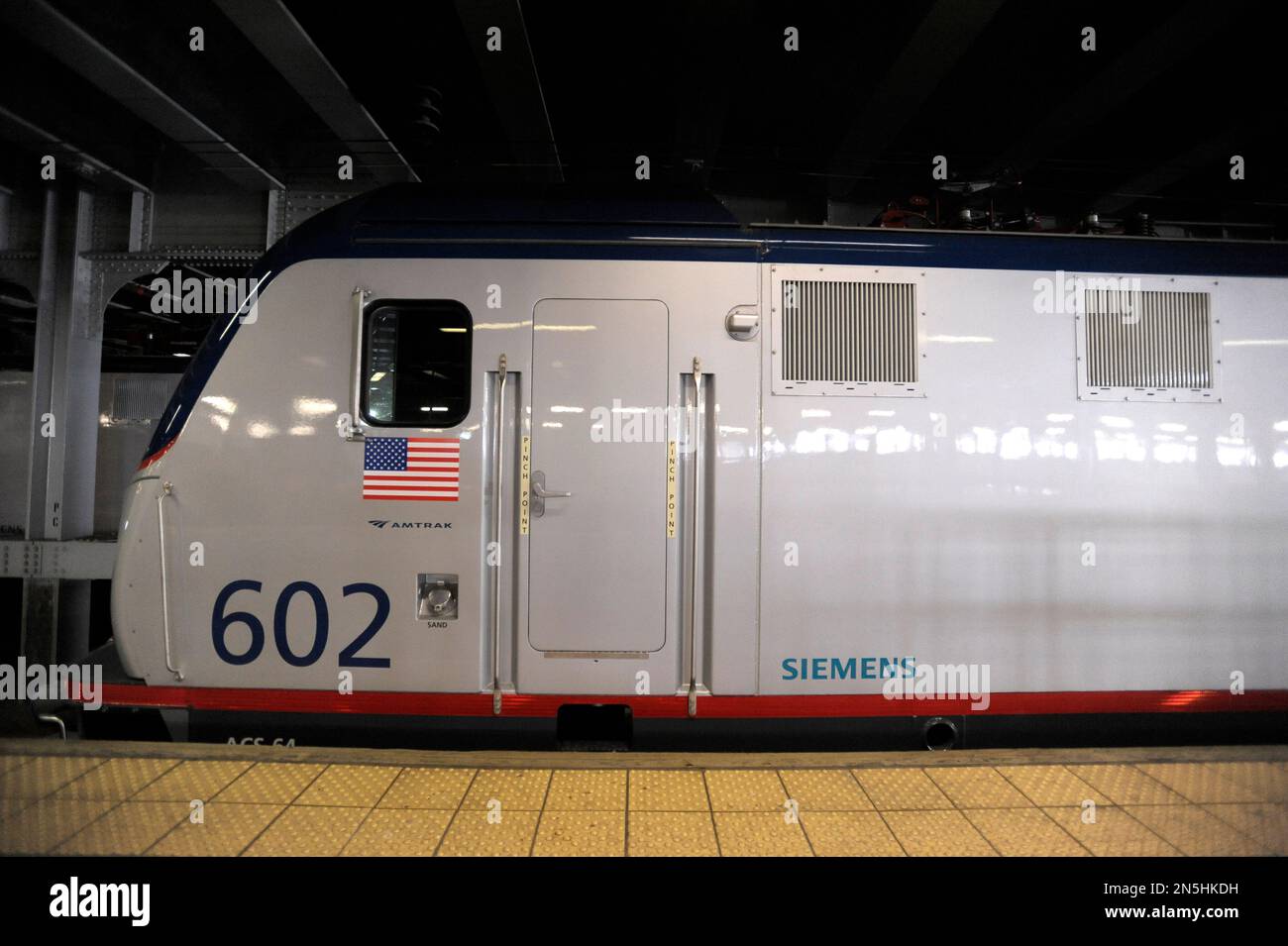 The Amtrak Siemens ACS-64 Cities Sprinter electric locomotive is seen ...