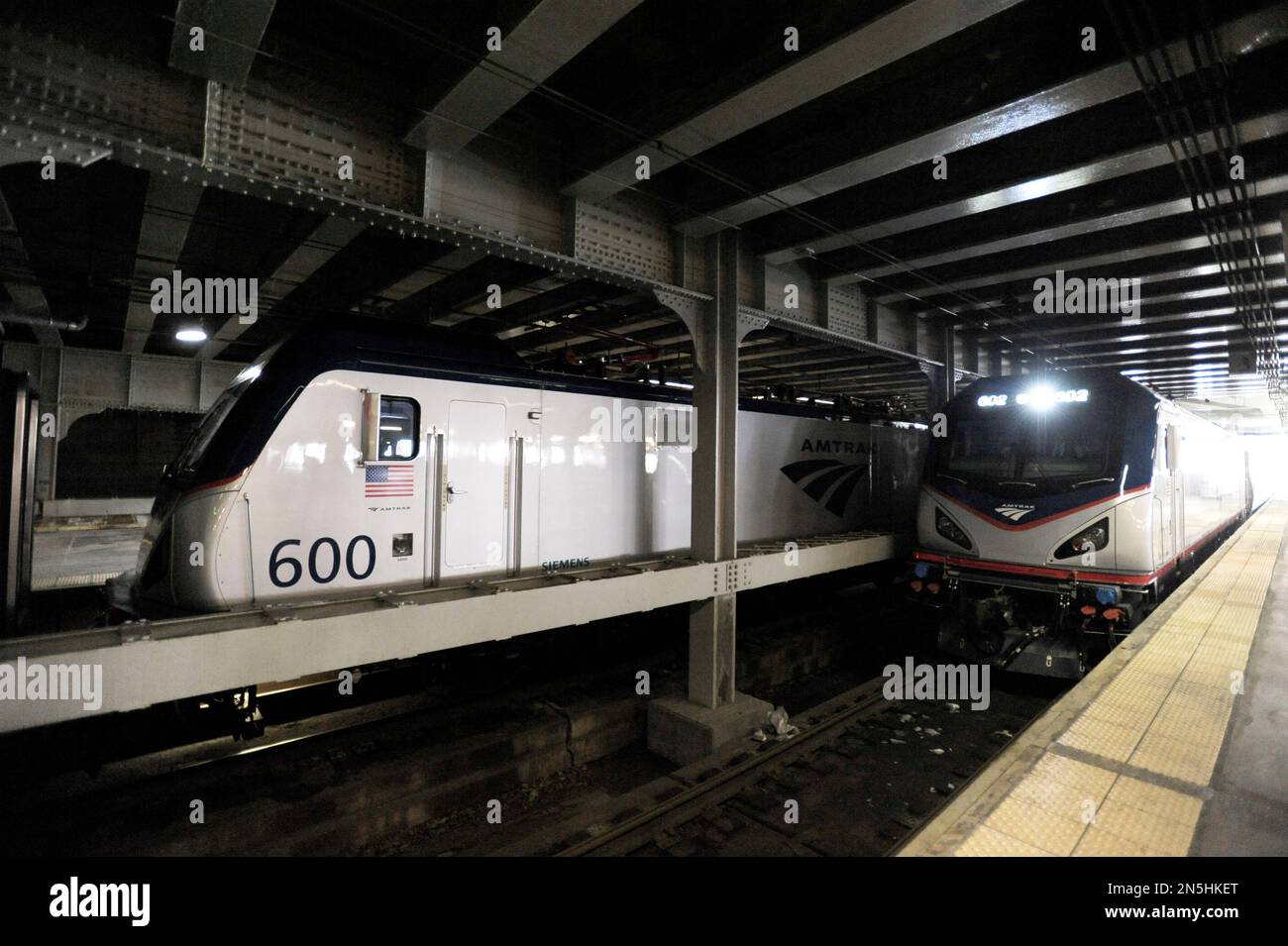The Amtrak Siemens ACS-64 Cities Sprinter electric locomotive is seen ...