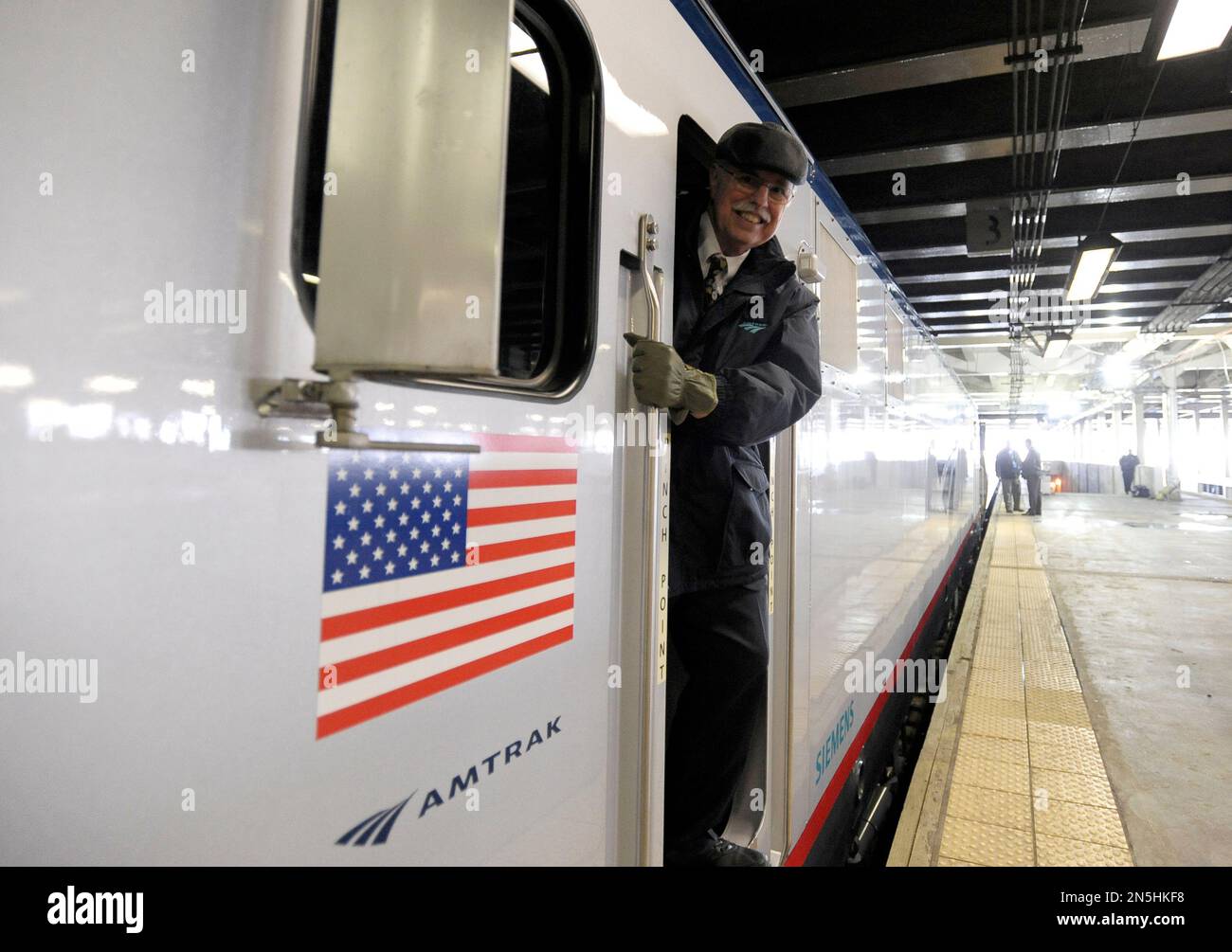 Joe Boardman, Amtrak President and CEO, is seen with a new Amtrak ...