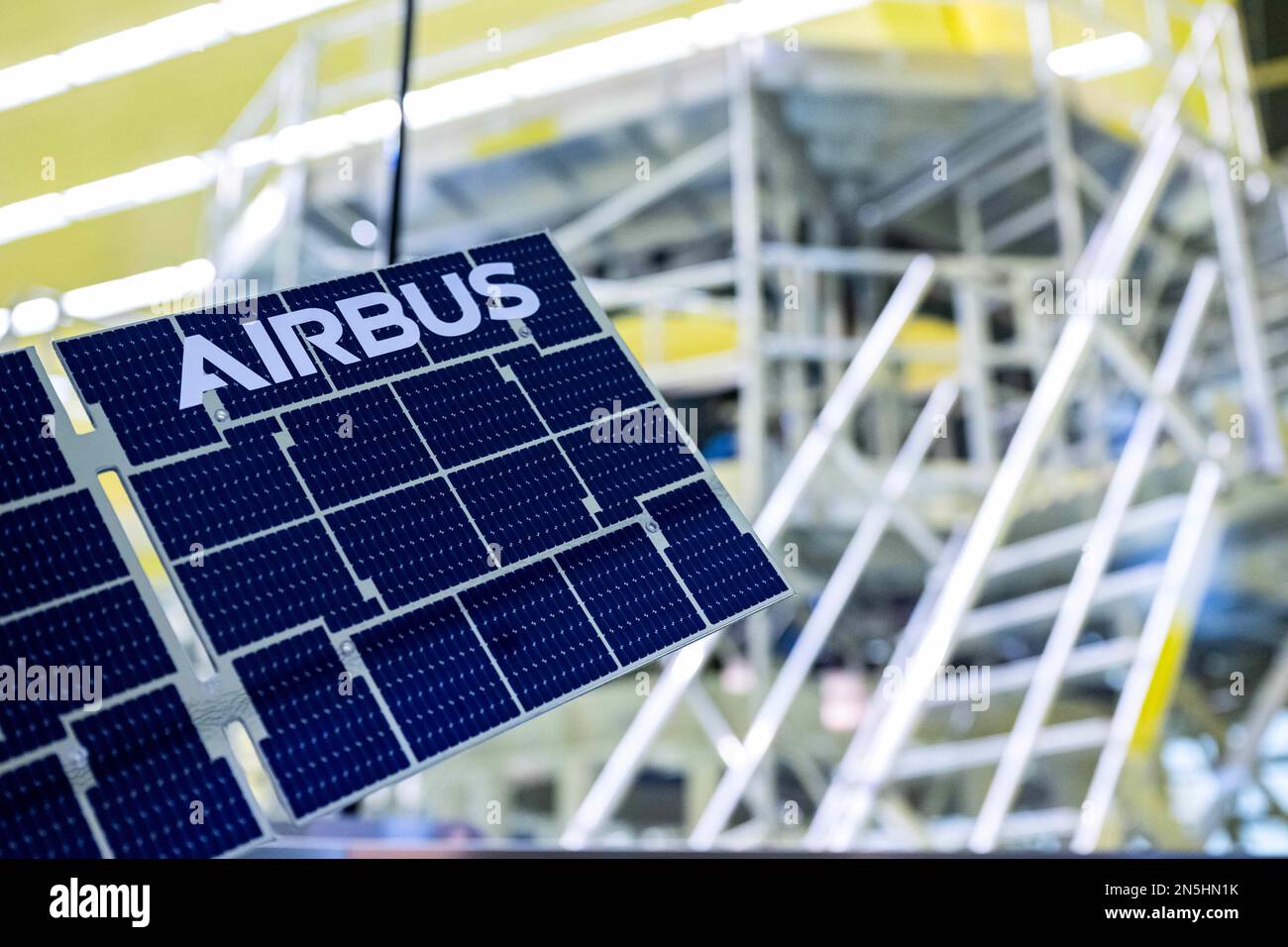Bremen, Germany. 09th Feb, 2023. A model of the European Service Module ...