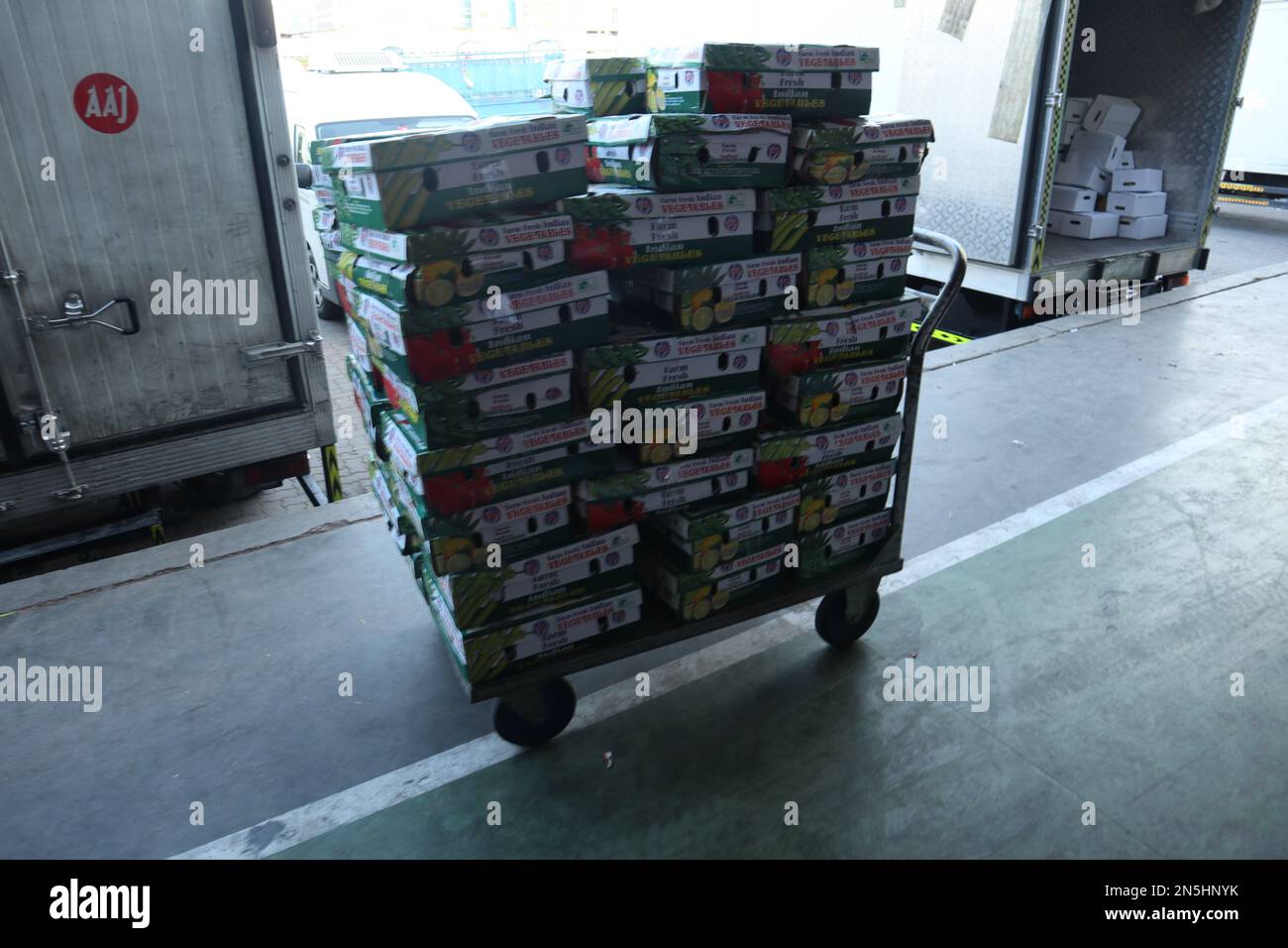 Dubai, UAE - 01-15-2023: Fruits and Vegetable Market in Al Awir, Dubai ...
