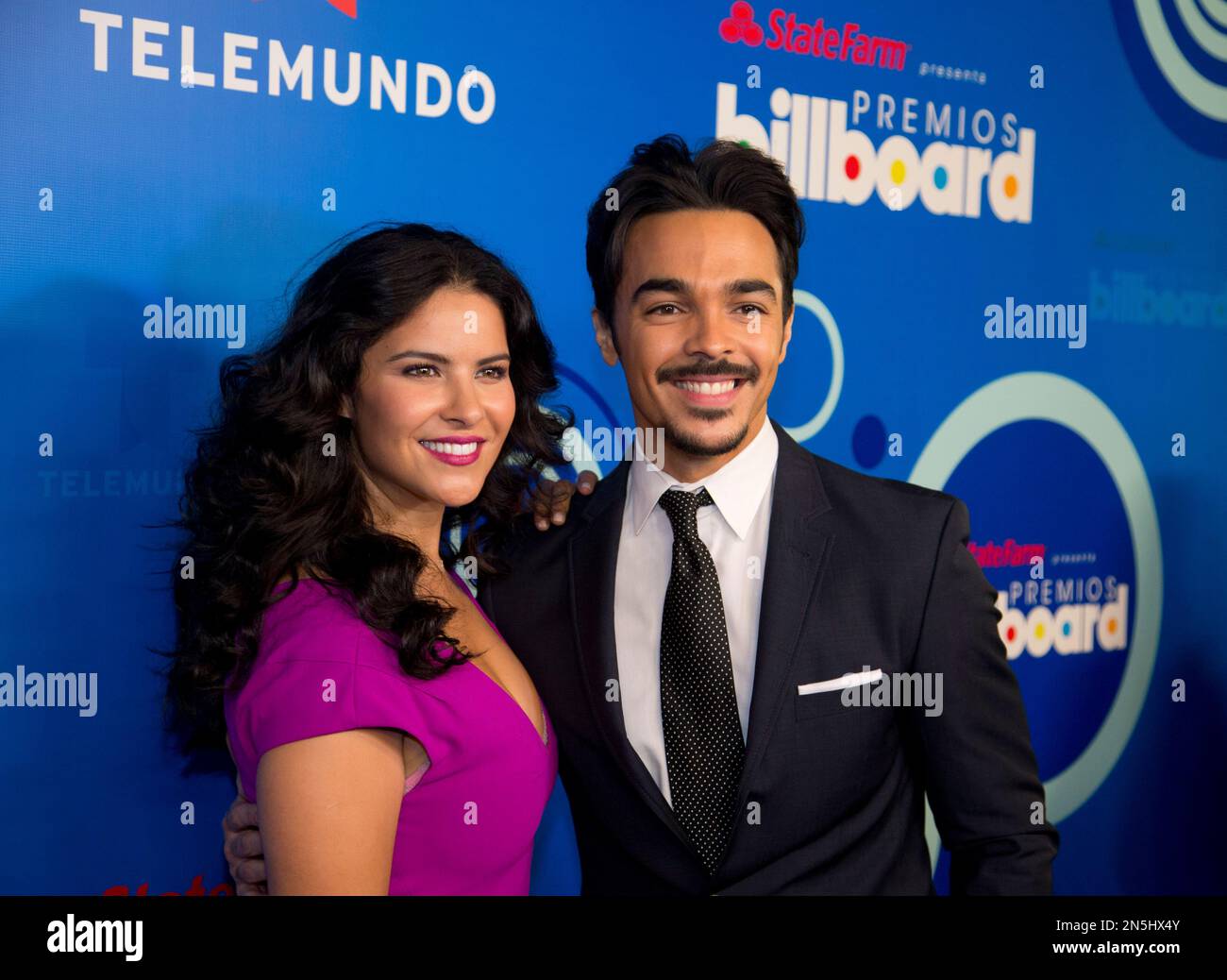 Mexican actress and singer Litzy, left, and Puerto Rican singer Shalim ...