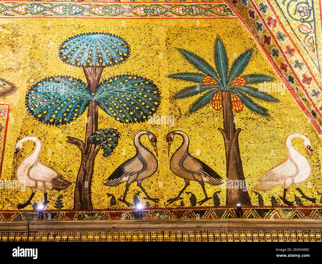 King Roger's hall mosaic from the Norman era in the Norman Palace ...