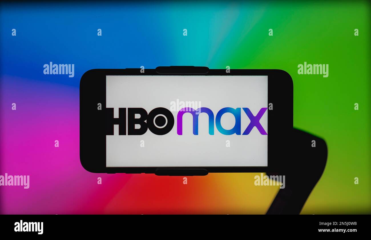 In this photo illustration, the HBO max logo is seen displayed on a ...