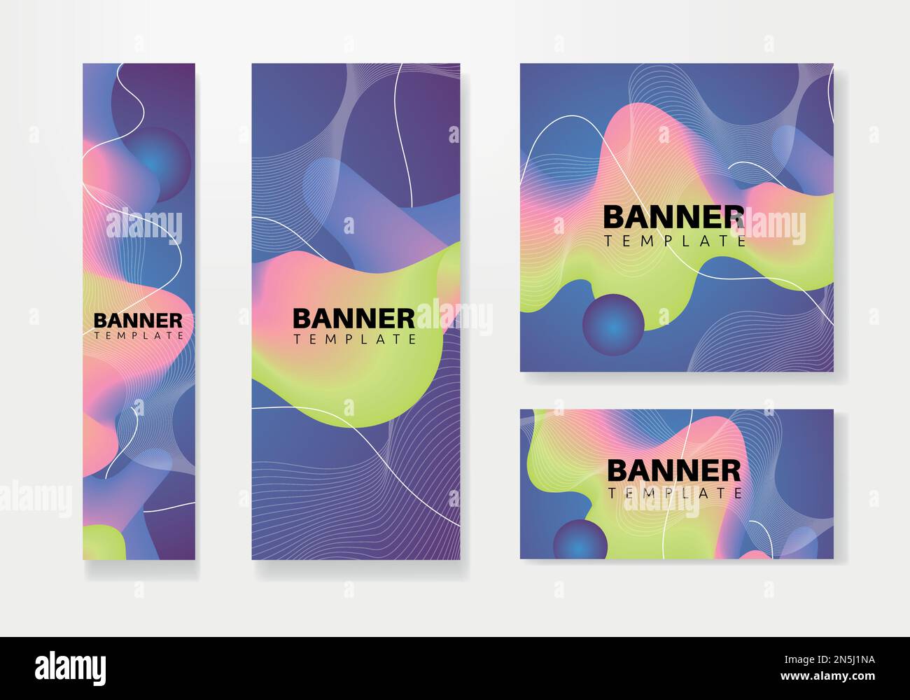 Modern banner design web template Set, web banner. Background for ...