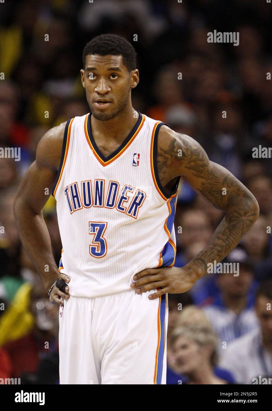 Oklahoma City Thunder small forward Perry Jones (3) during the second ...