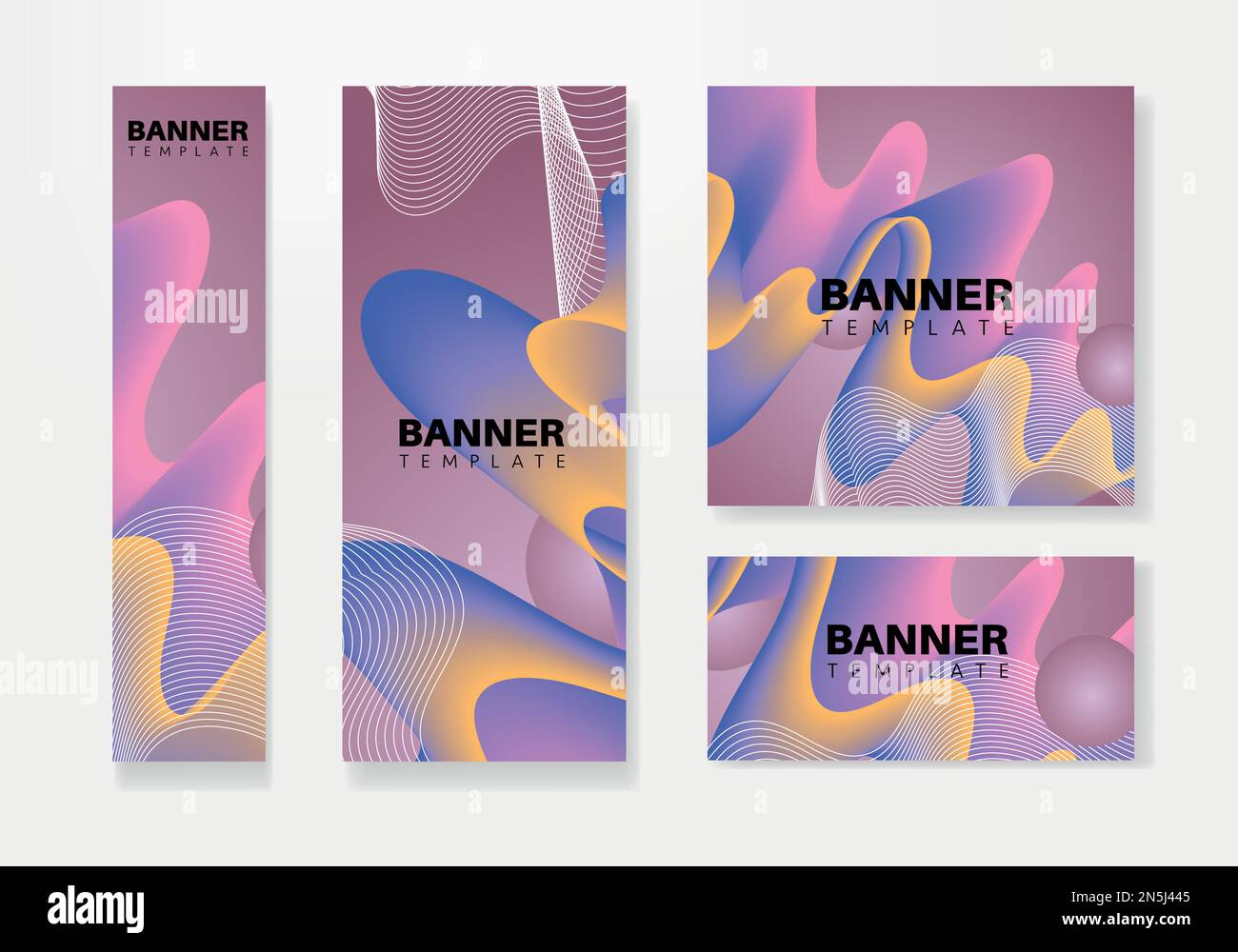 Modern banner design web template Set, web banner. Background for ...