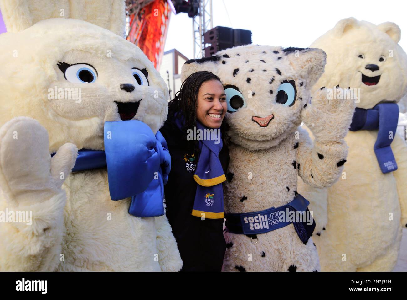 Fabiana Santos, the pilot of the Brazilian women's bobsleigh team ...