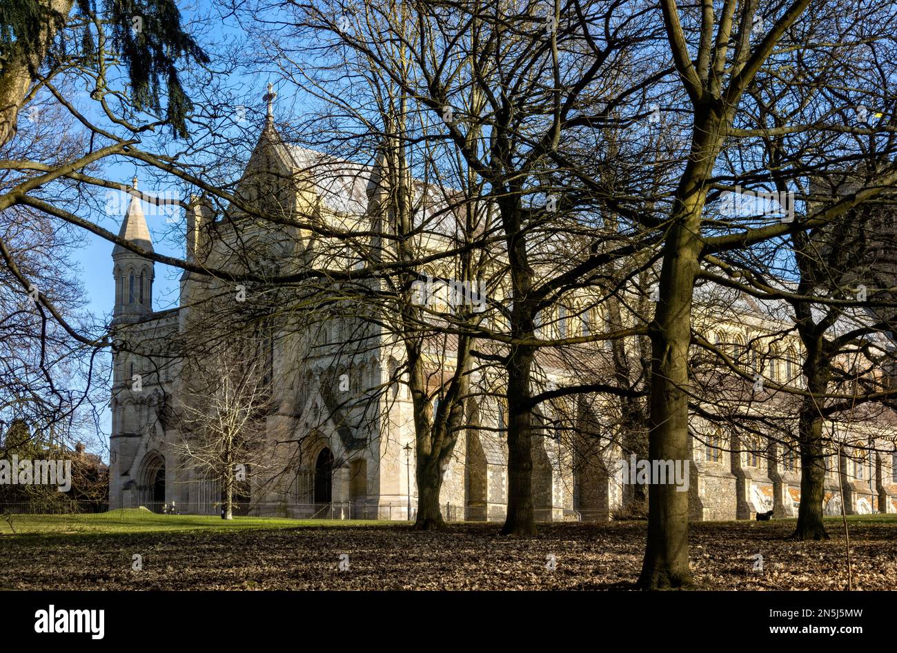 St. Albans Cathedral, also known as St. Albans Abbey February 2023 ...