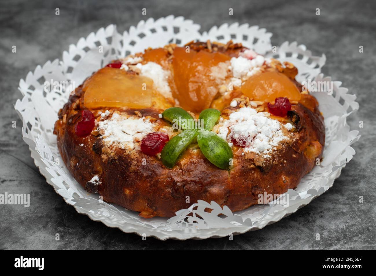 Portuguese Christmas Cake CHOCOLATE & CROISSANTS: Bolo Rei The King's