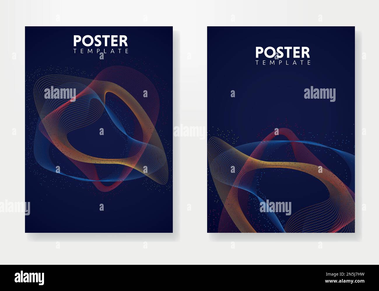 Modern poster design with abstract wave and lines Stock Vector Image ...