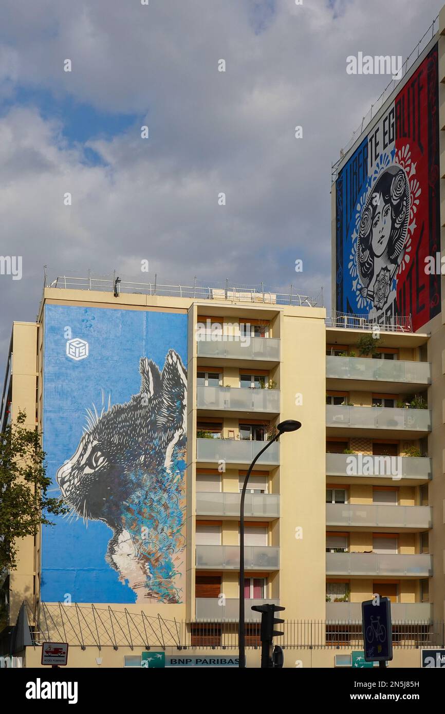 France, Paris, September 13, 2021 : The 13th arrondissement, Quartier ...