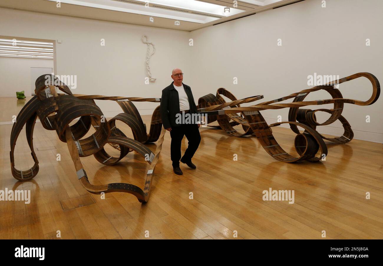 British artist and Turner Prize winner Richard Deacon poses with his ...