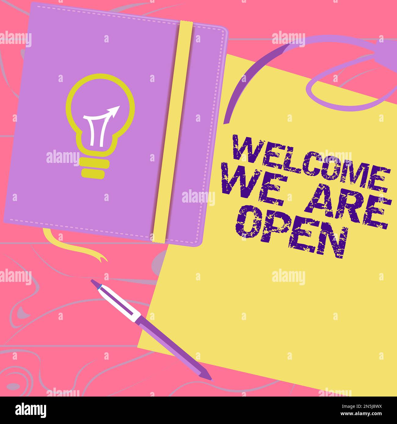 Sign displaying Welcome We Are Open. Business concept Greeting making ...