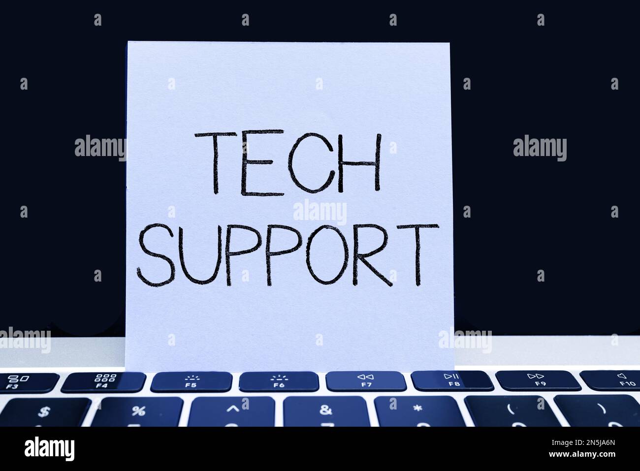 Text caption presenting Tech Support. Internet Concept Assisting individuals who are having ...