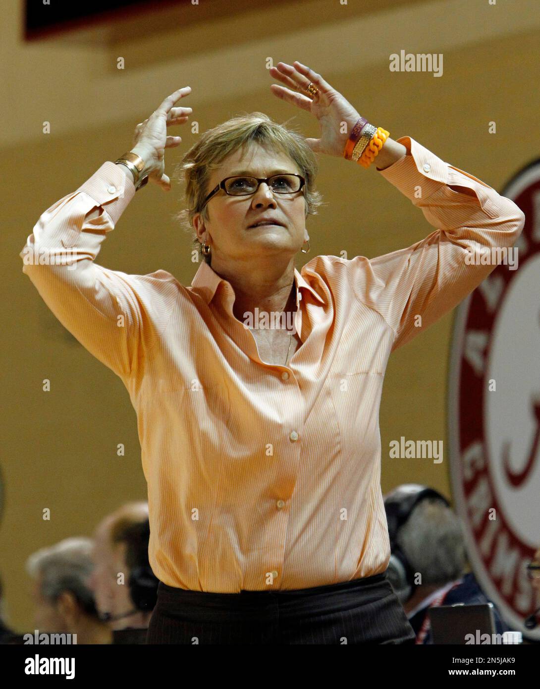 Tennessee coach Holly Warlick reacts to a call during the second half ...