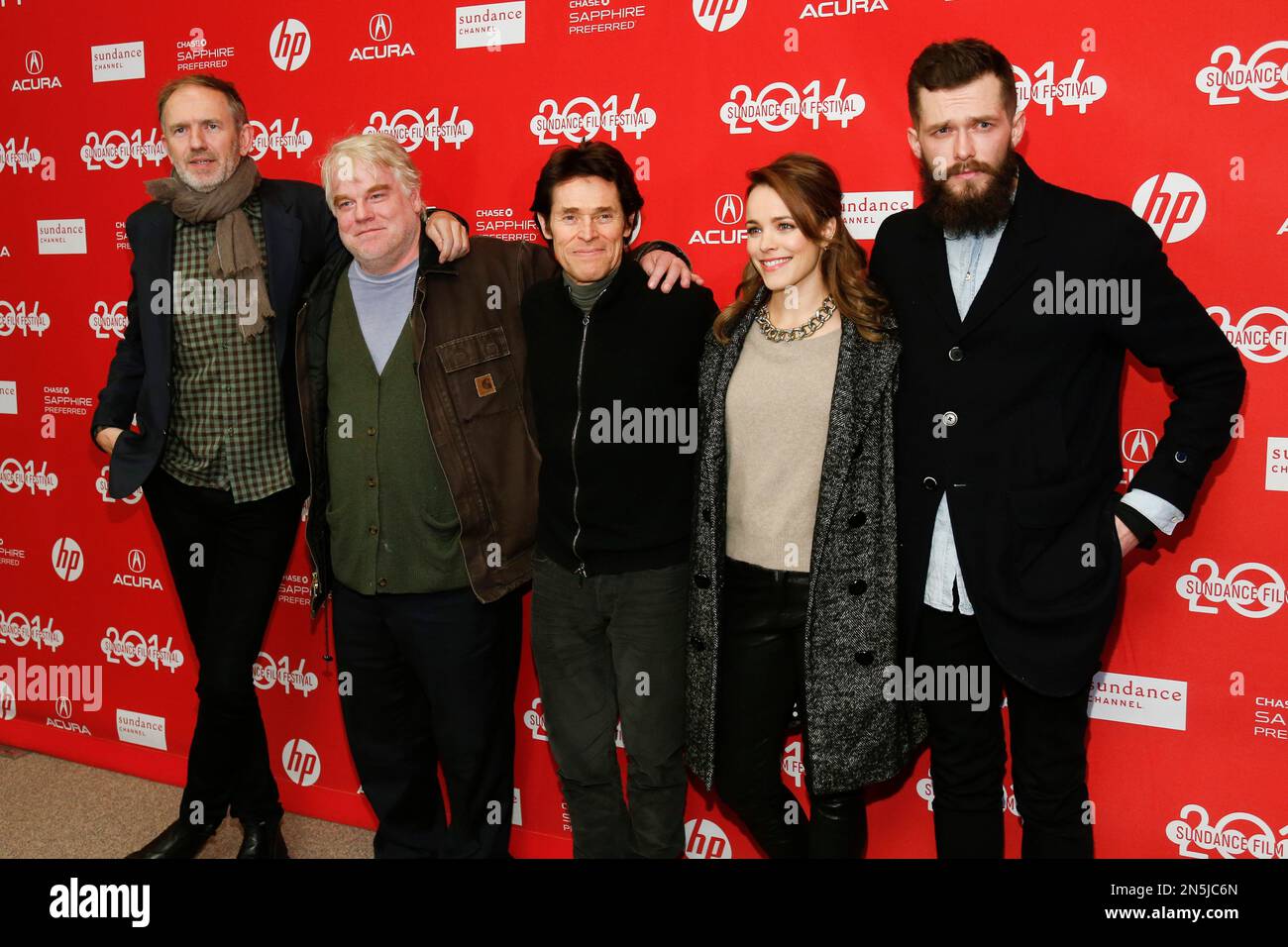 From left to right, Director Anton Corbijn and cast members Philip ...