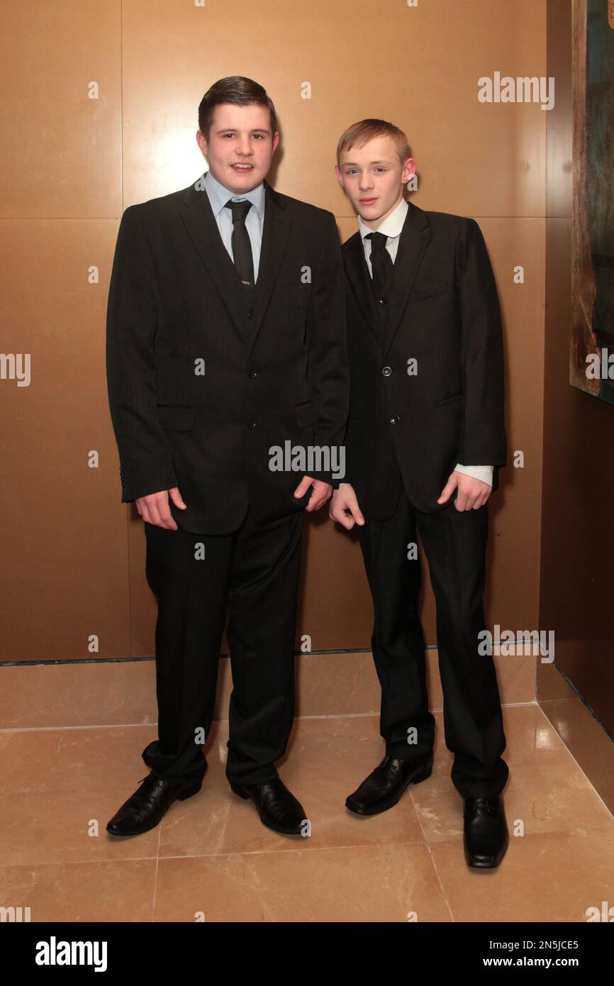 Actors Shaun Thomas and Conner Chapman attend the London Critics Circle ...