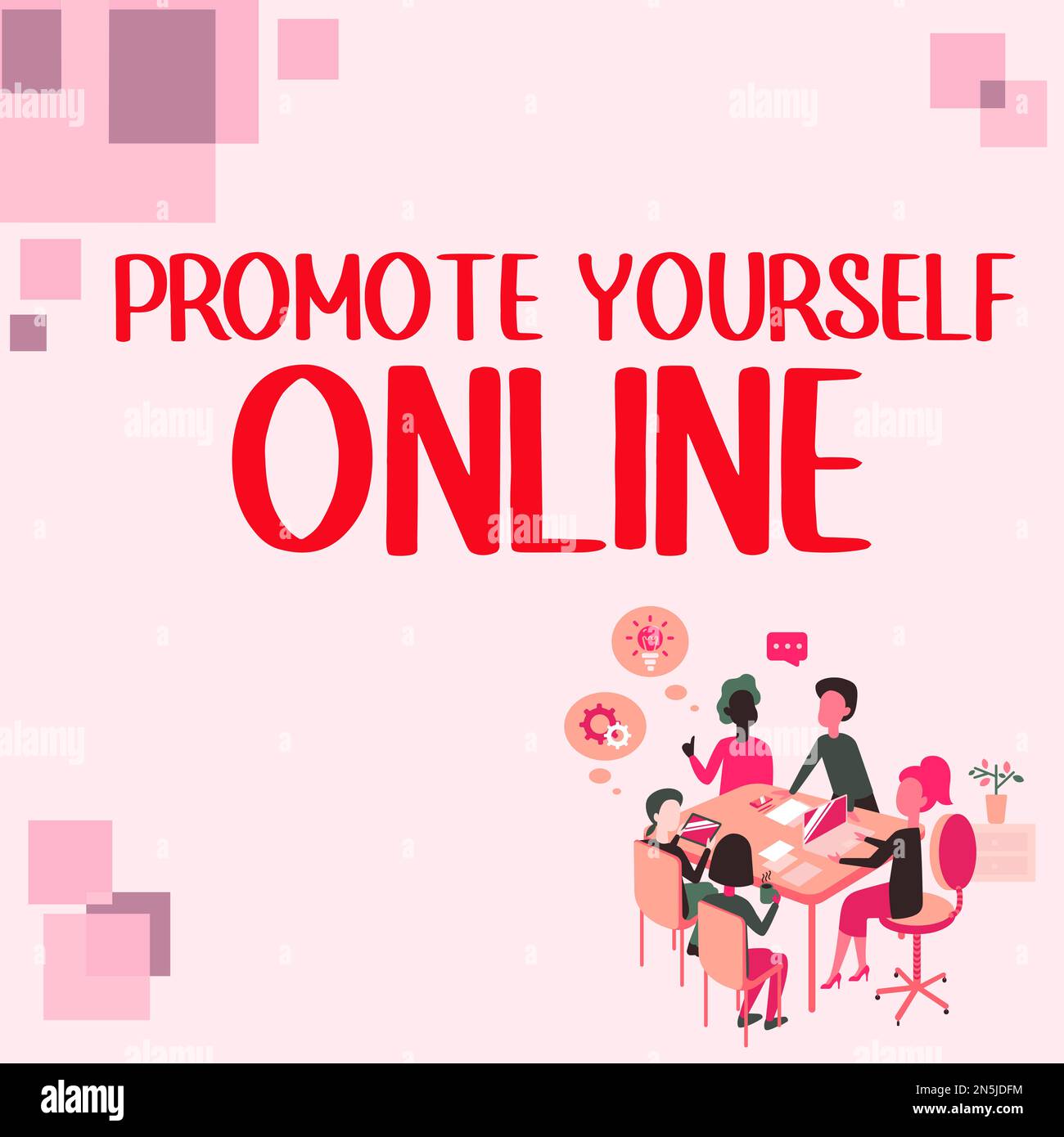 Conceptual caption Promote Yourself Online. Business overview market ...