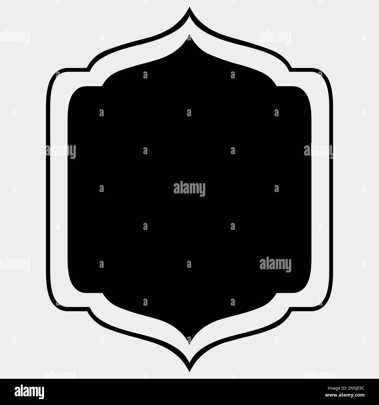 Frame Silhouette Shape Element vector illustration Stock Vector Image ...