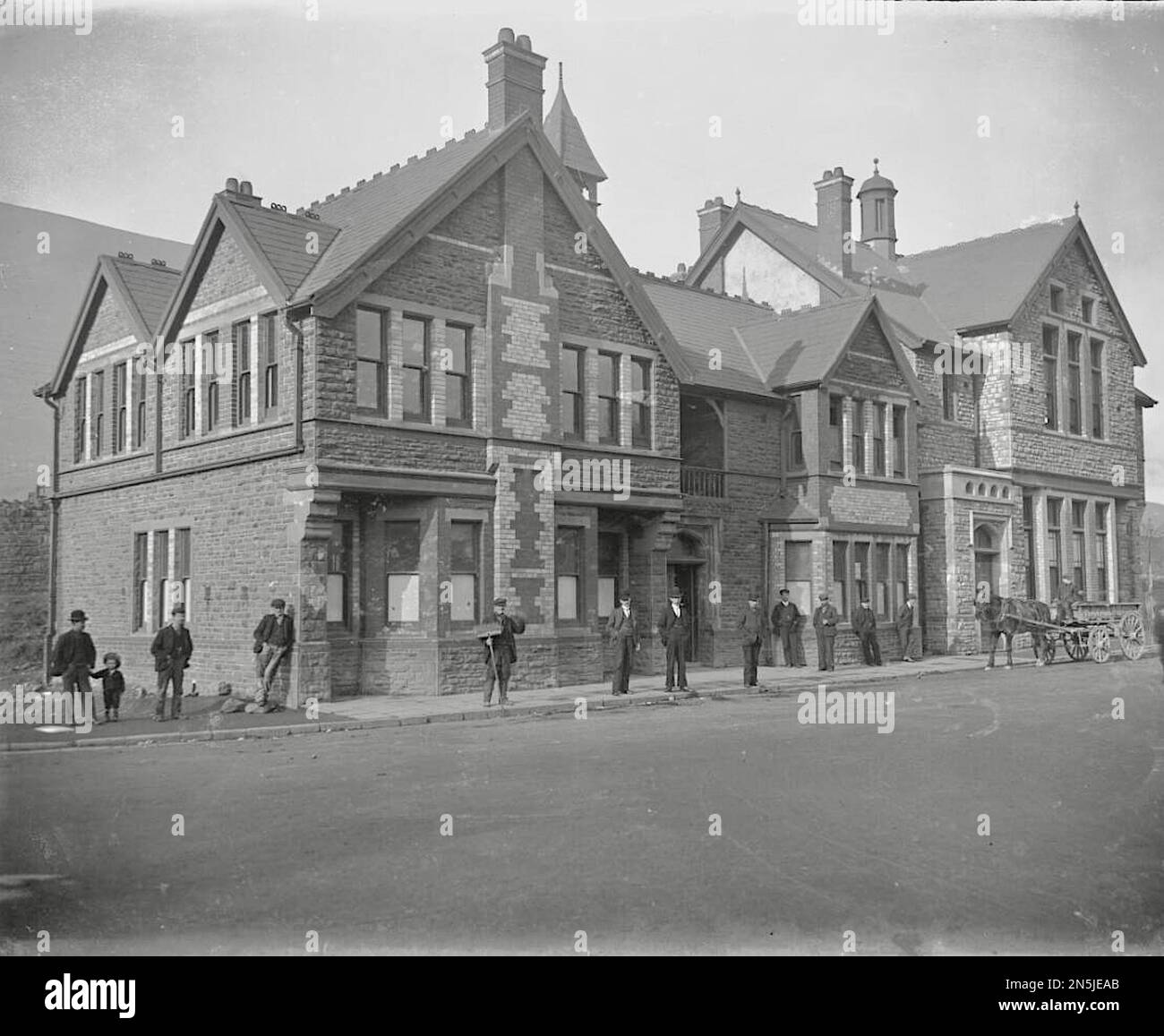Martin Ridley - The Institute, Blaina - c.1900-1910 Stock Photo - Alamy