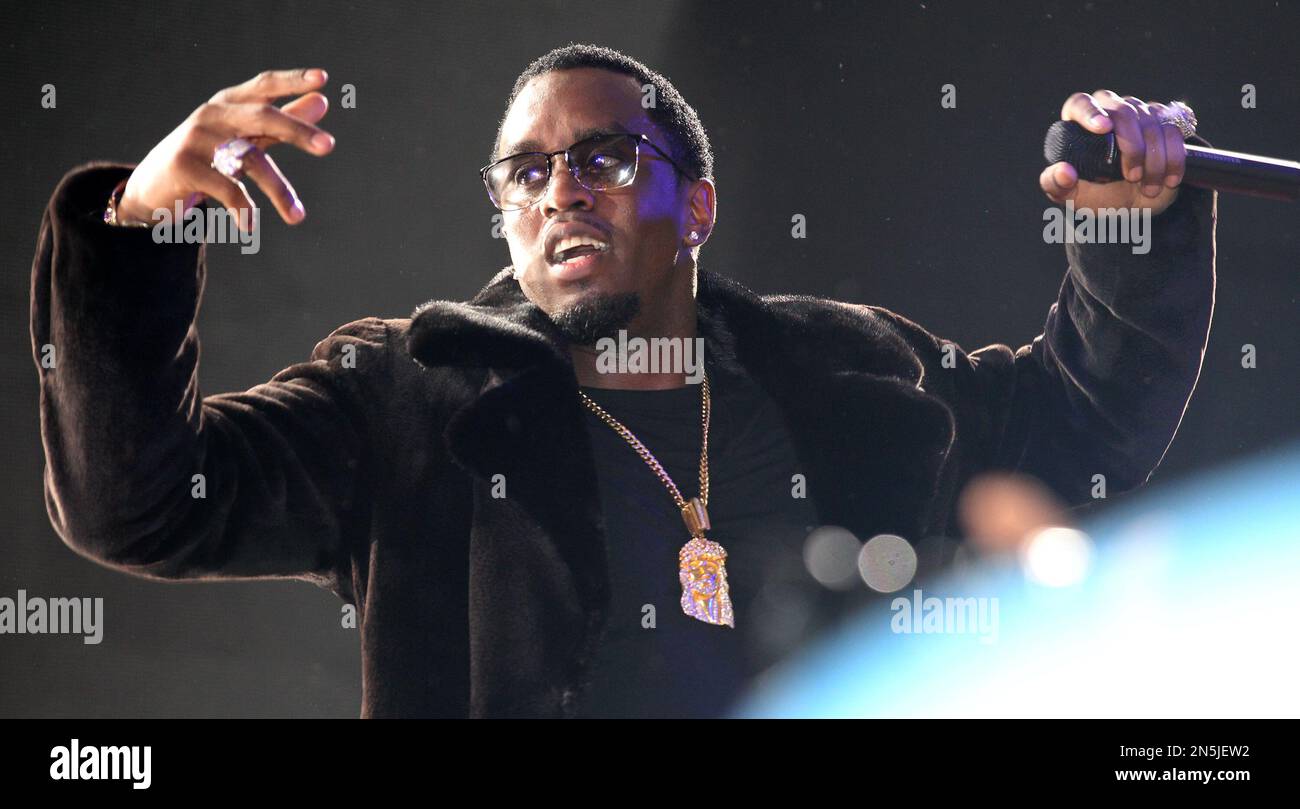Sean Combs is seen performing at "Revolt's Music Revolution Party" on ...