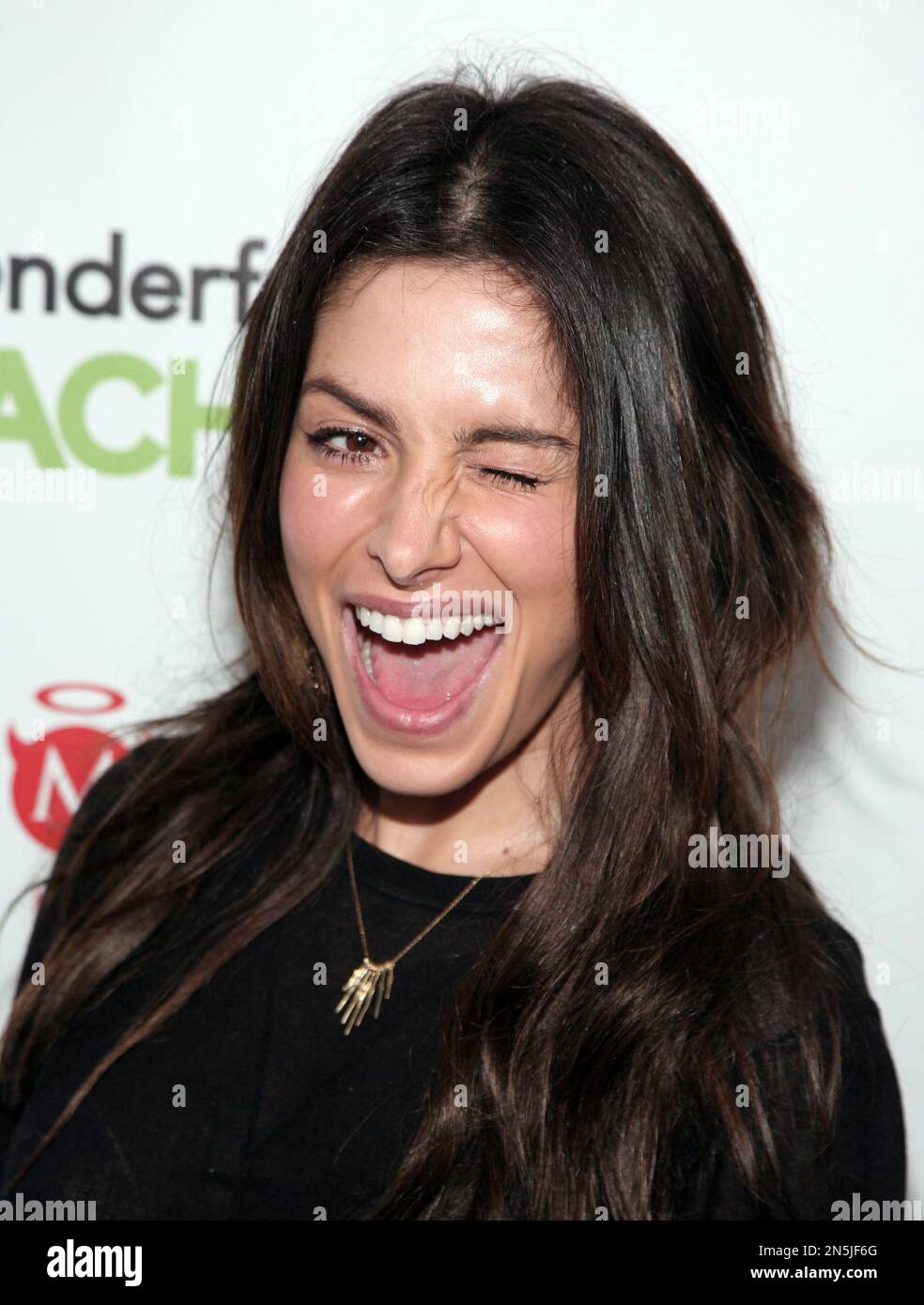 Actress Sarah Shahi attends the Maxim Magazine Super Bowl Party on ...