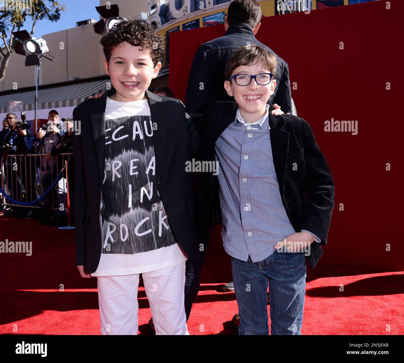 Actor Jadon Sand, left, and actor Cole Sand seen at the premiere of the ...