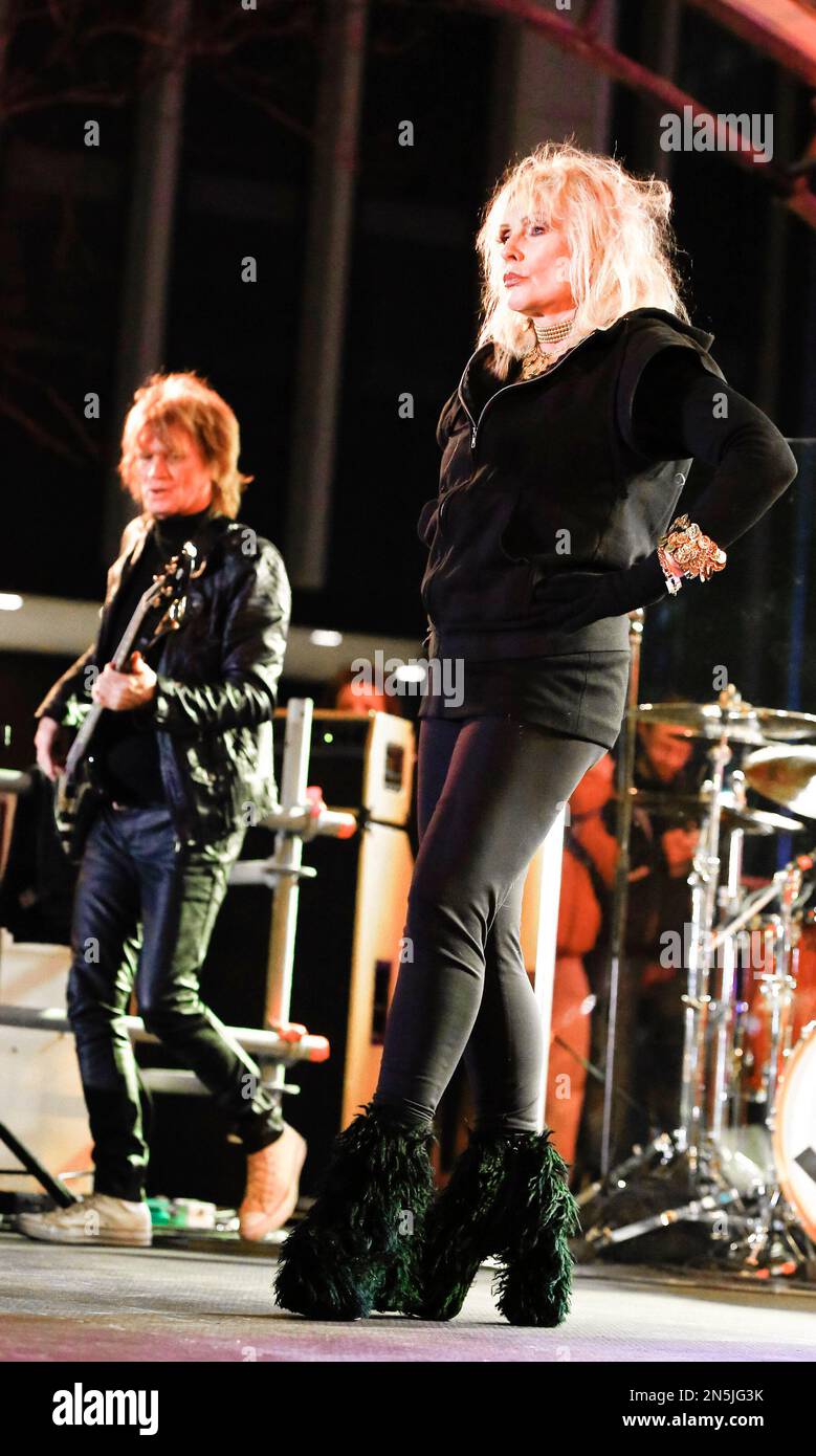 Singer Debbie Harry is seen at the Concert at Super Bowl Boulevard ...