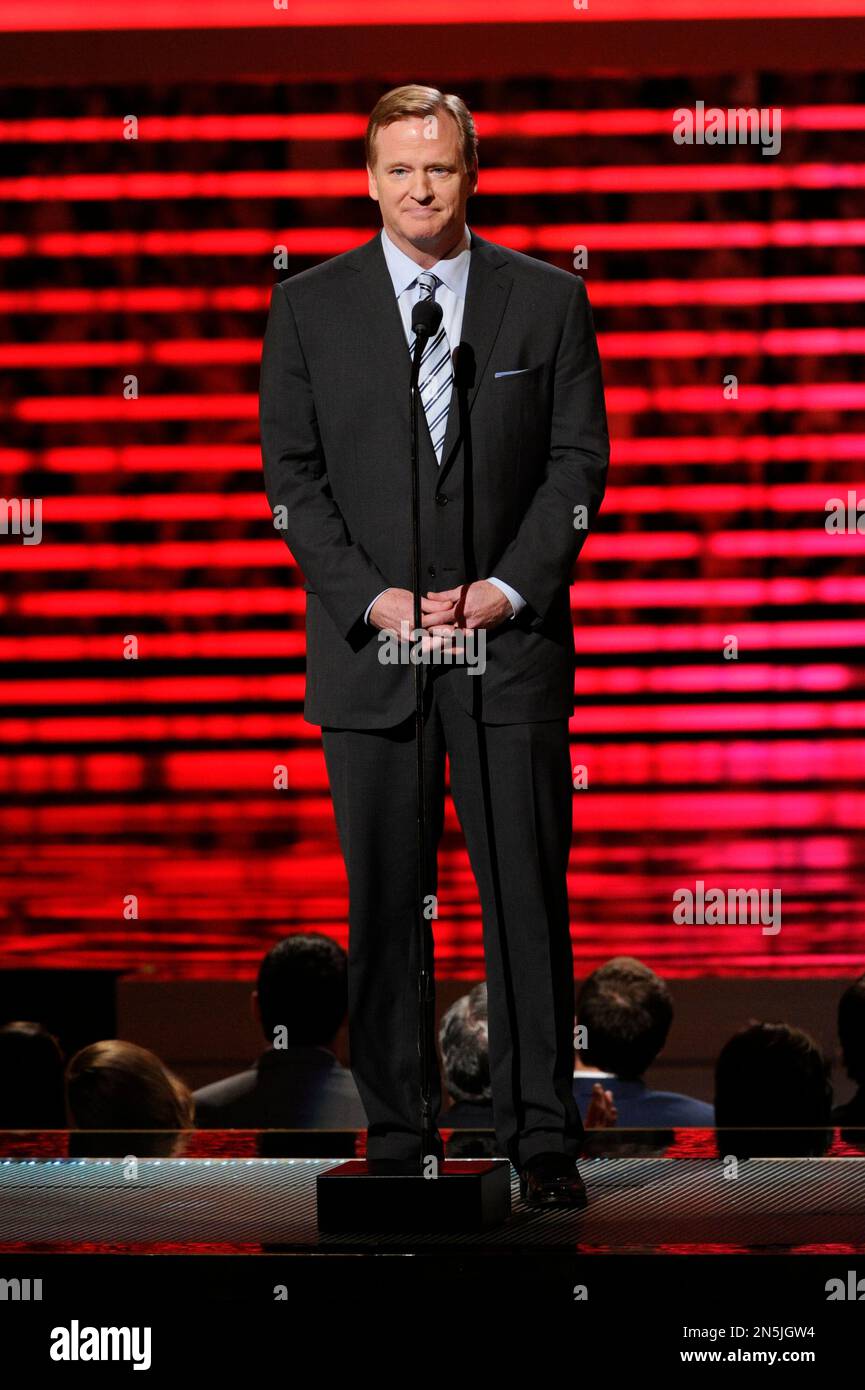 NFL Commissioner Roger Goodell speaks on stage at the 3rd annual NFL ...