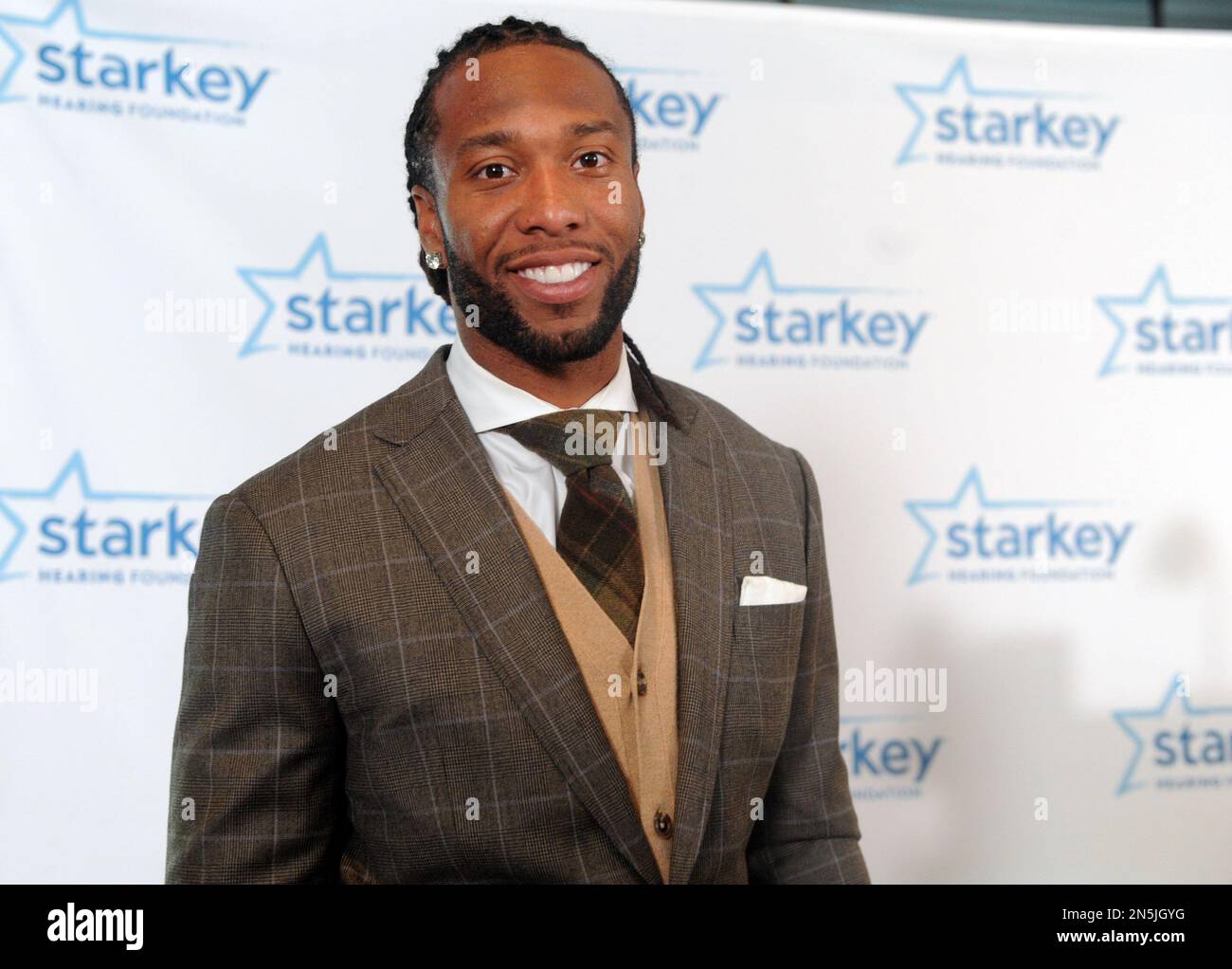 Arizona Cardinal Larry Fitzgerald attends the Starkey Hearing ...