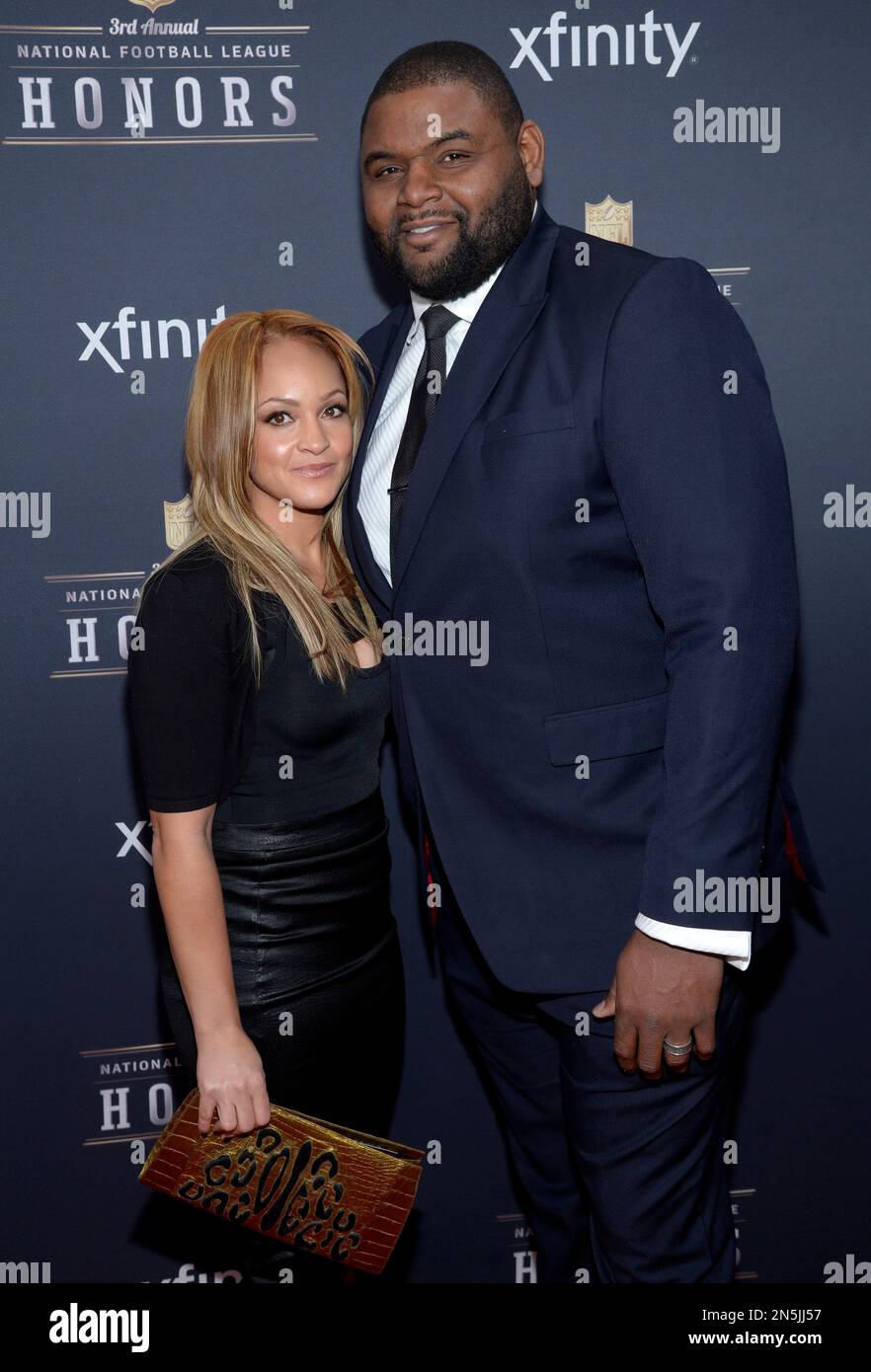 Carla Pace, left, Orlando Pace arrives at the 3rd annual NFL Honors at Radio City Music Hall on ...