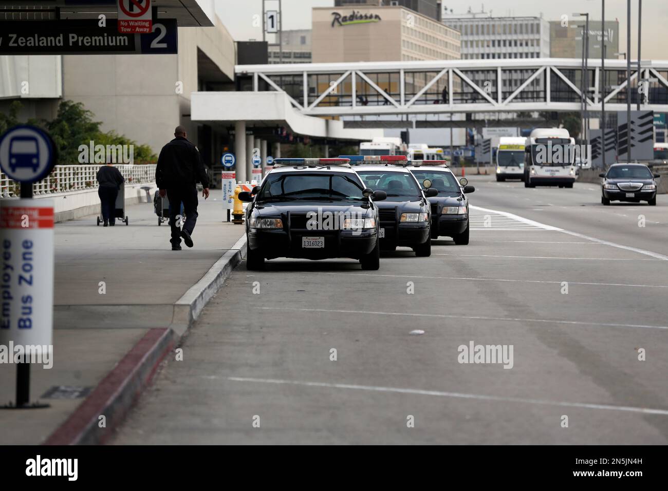 In this Jan. 21, 2014 photo, Los Angeles World Airports (LAWA) police ...