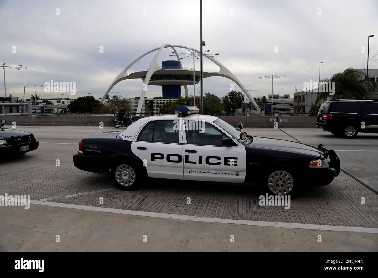 In this Jan. 21, 2014 photo, a Los Angeles World Airports (LAWA) police ...