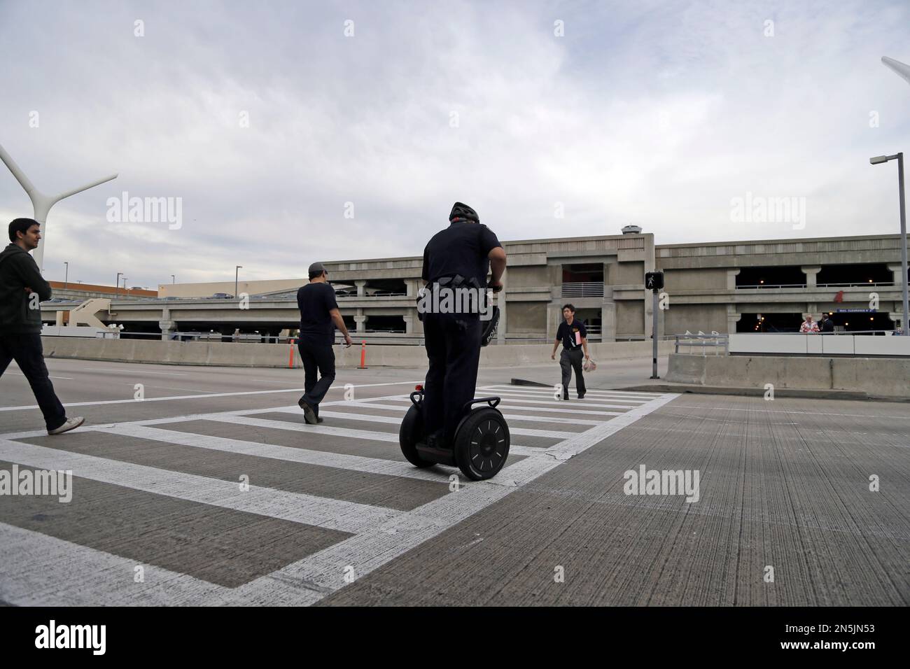 In this Jan. 21, 2014 photo, a Los Angeles World Airports (LAWA) police ...