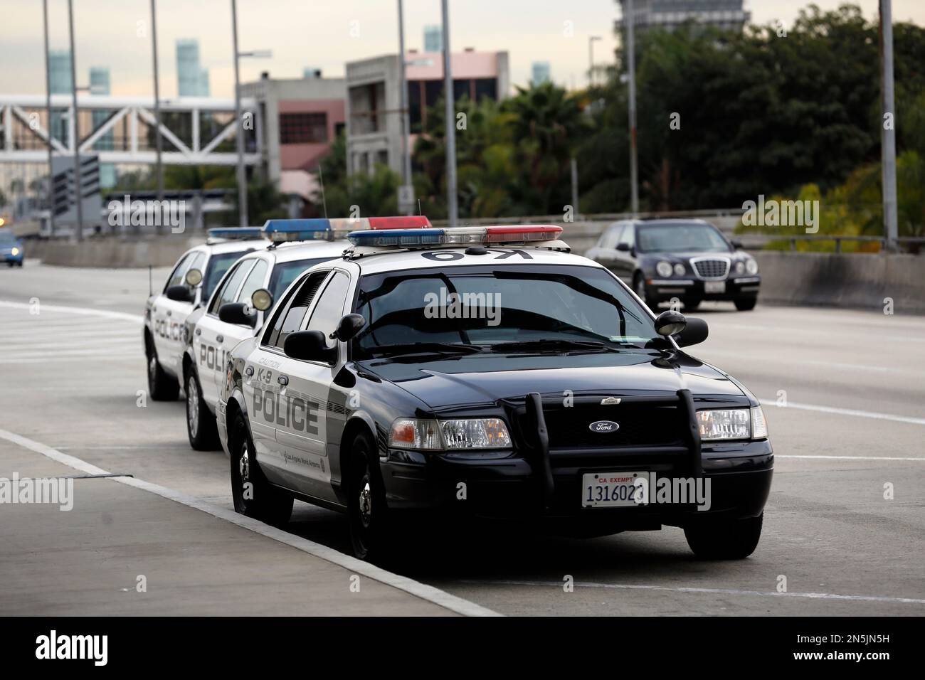 In this Jan. 21, 2014 photo, Los Angeles World Airports (LAWA) police ...
