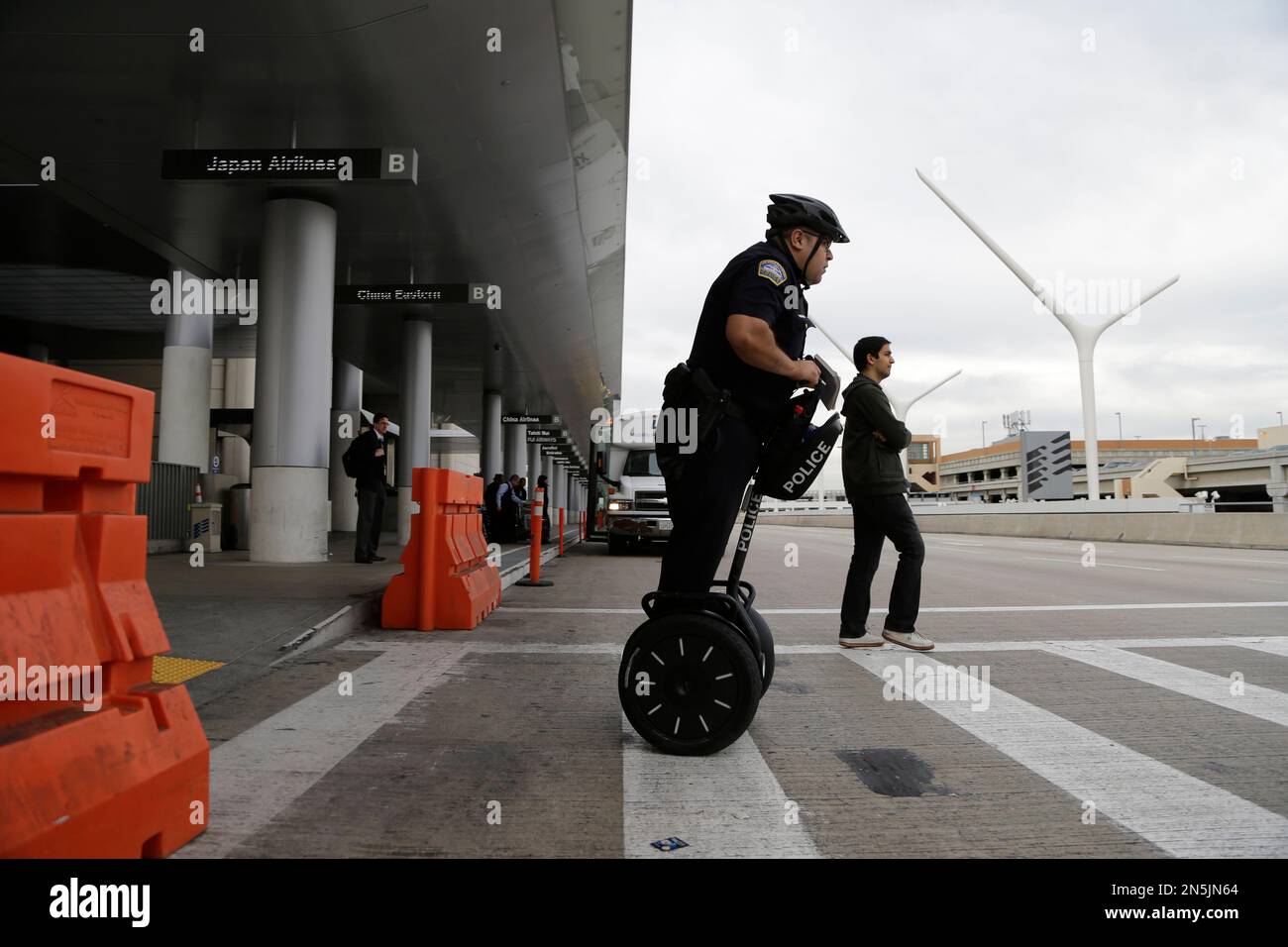 In this Jan. 21, 2014 photo, a Los Angeles World Airports (LAWA) police ...