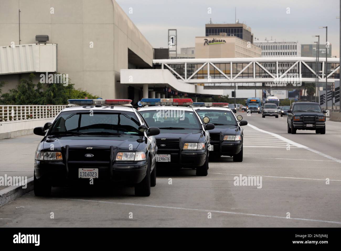 In this Jan. 21, 2014 photo, Los Angeles World Airports (LAWA) police ...
