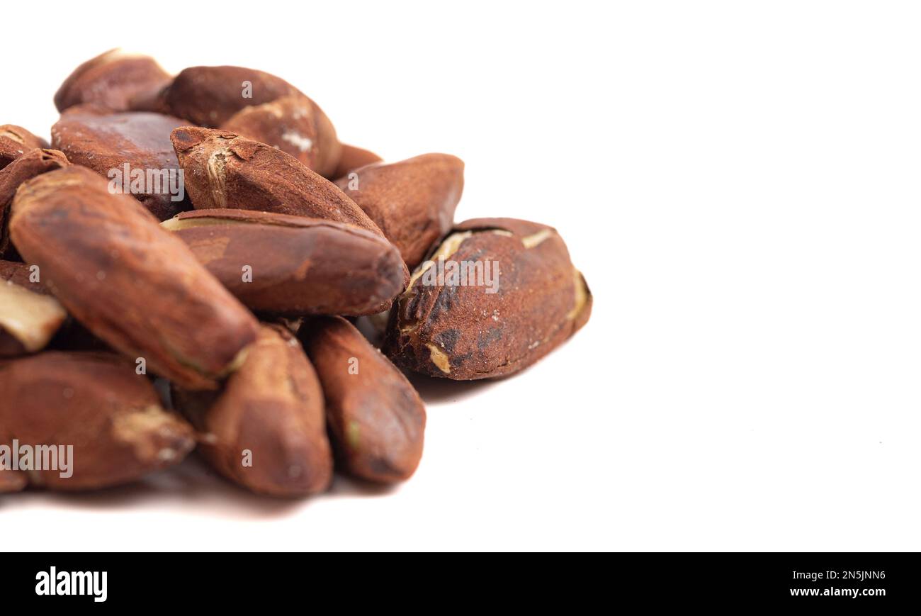 Pili Nuts from the Philippines on a White Background Stock Photo - Alamy