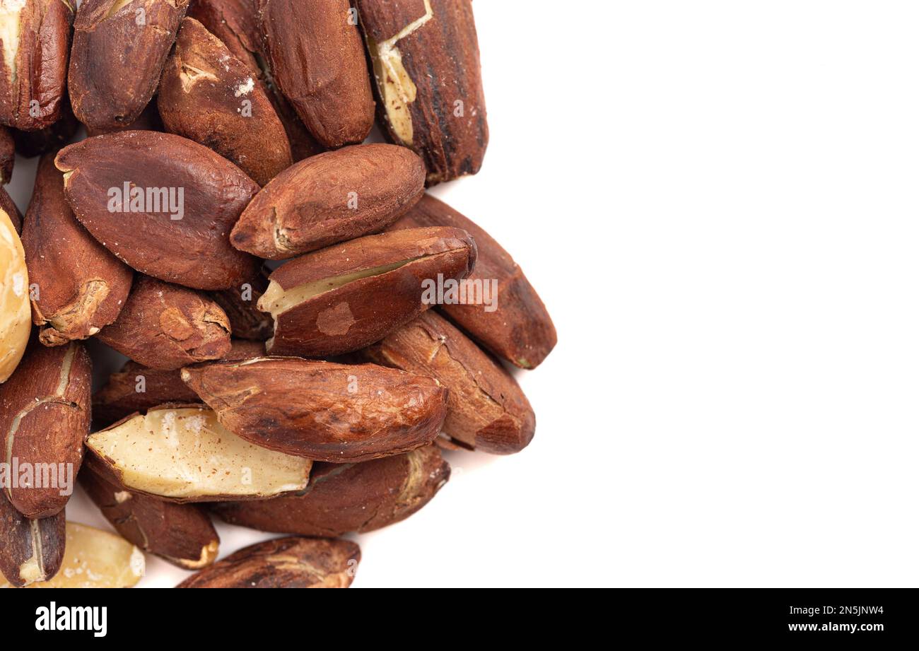 Pili Nuts from the Philippines on a White Background Stock Photo - Alamy