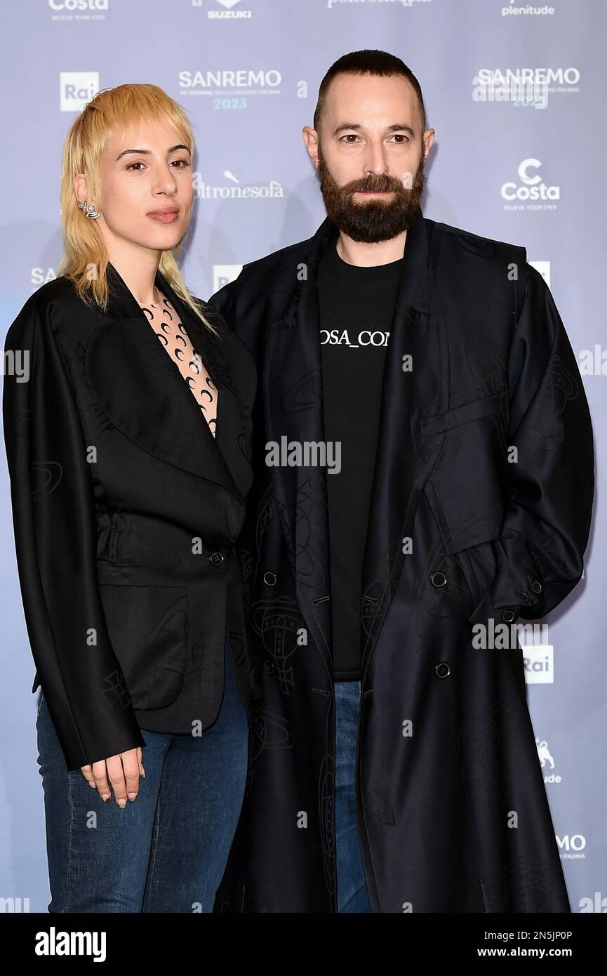 Sanremo, 73rd Italian Song Festival. Pictured: Coma Cose Stock Photo ...