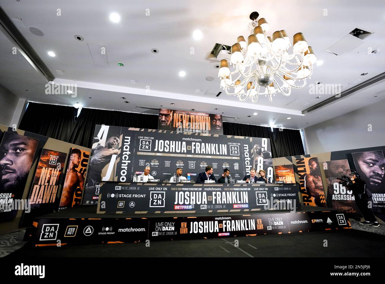 Derrick James, Anthony Joshua, promoter Eddie Hearn, Jermaine Franklin ...