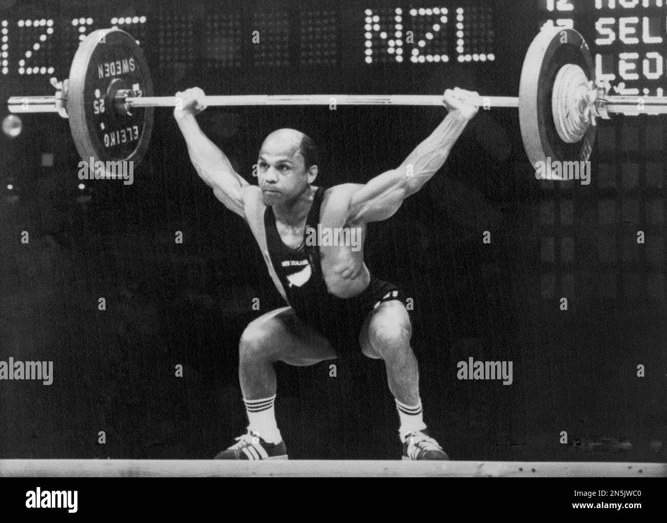 Precious McKenzie of New Zealand, who has won the Gold medal in the ...