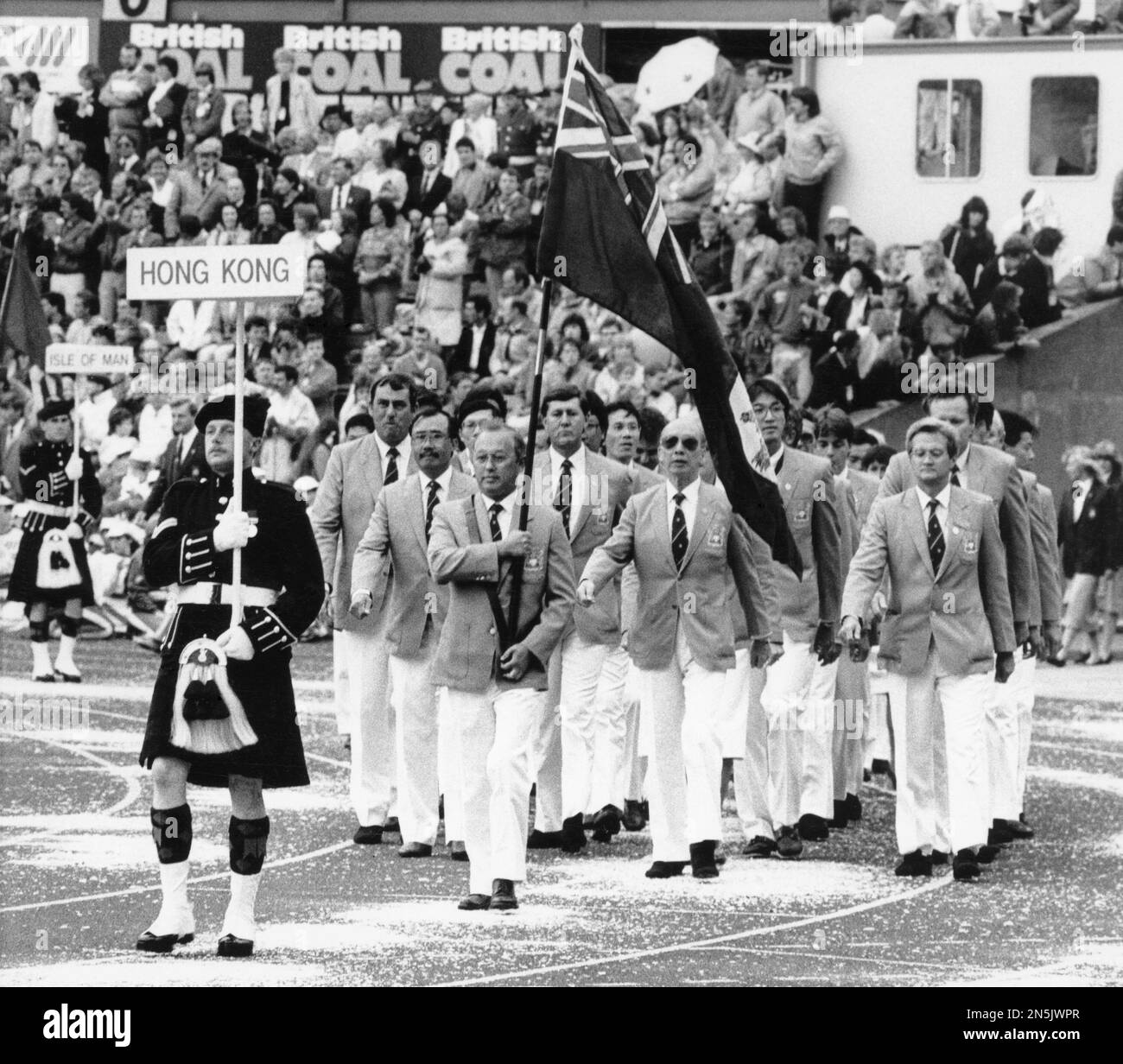 Members of the Hong Kong team competing in the 13th Commonwealth Games ...