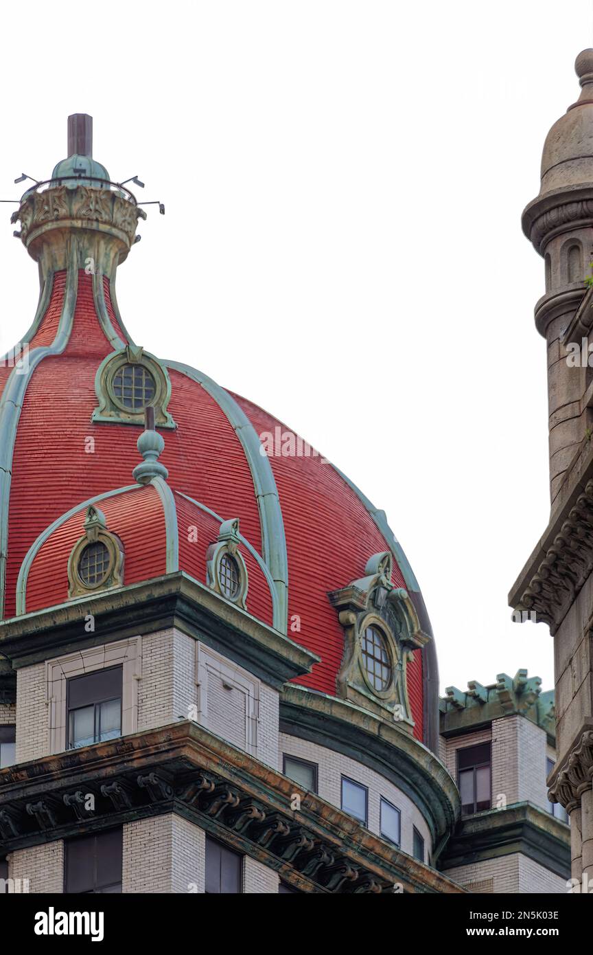 Pittsburgh Downtown: Red-domed apartment high-rise Midtown Towers was built in 1907 as an office ...
