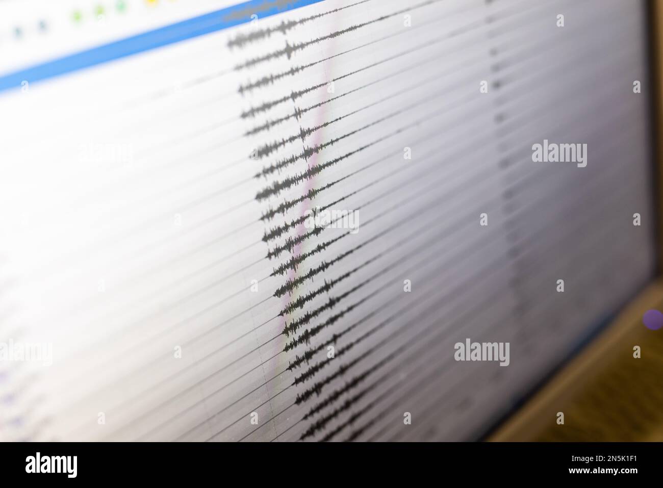 09 February 2023, Baden-Württemberg, Freiburg im Breisgau: A monitor ...