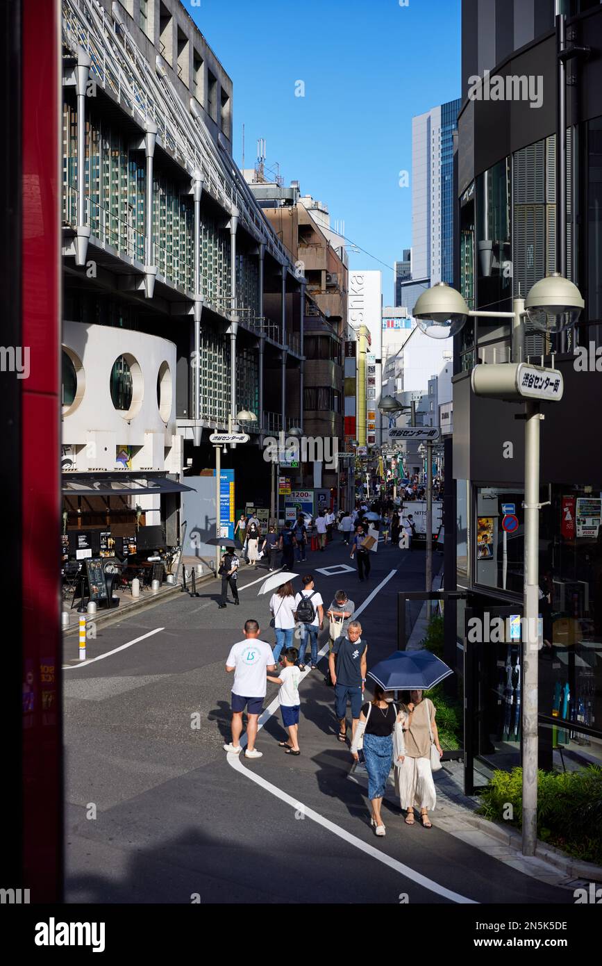 Corner of Udagawa Street and Yumeji Street; Shibuya, Tokyo, Japan Stock ...