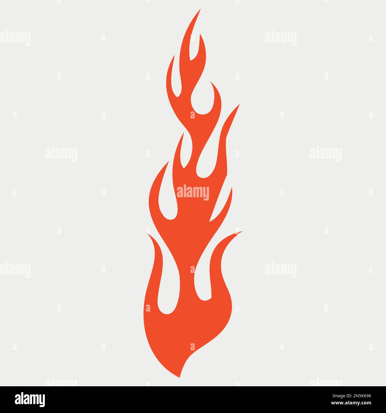 Hand drawn flame silhouette vector illustration Stock Vector Image ...